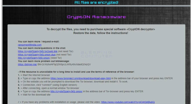 Ransomware Screenshot Collection - 47 Screenshots Examples