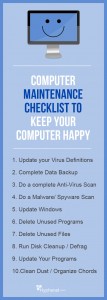 Computer Maintenance Checklist - EASY PC Care Checklist